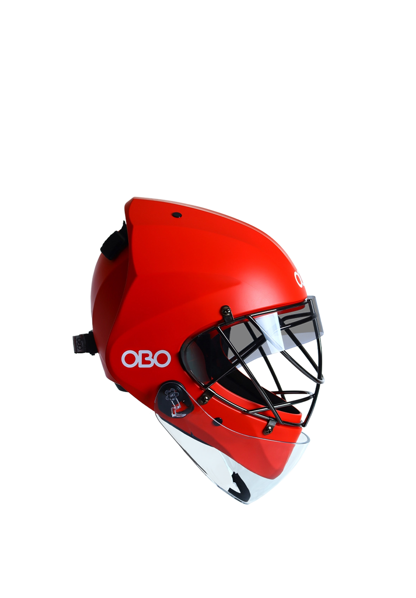 OBO ROBO ABS Helmet (Red) + Blinders – Planet Hockey
