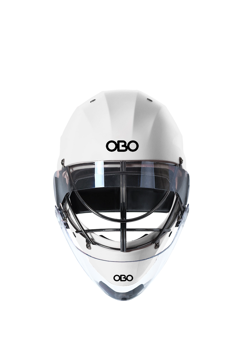 OBO ROBO ABS Helmet (White) + Blinders – Planet Hockey
