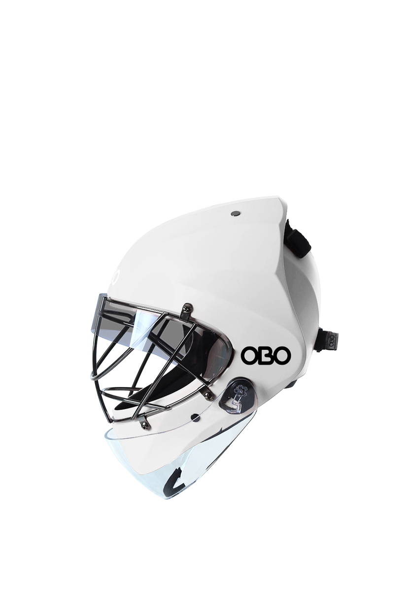 OBO ROBO ABS Helmet (White) + Blinders – Planet Hockey